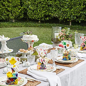 FuraHa 150 pcs Easter Cello Bags, Easter Cellophane Treat Bags with Ties for Candy Cookie Goodies Easter Party Supplies, 6 Assorted Styles