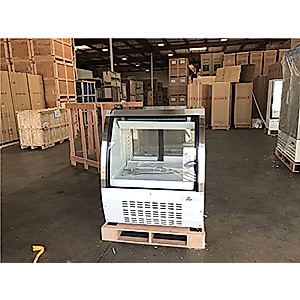 Deli Case Meat/Seafood Display Showcase Commercial Refrigerator 36" Width Cooler Case for Restaurant display for merchandiser Stainless Steel Curved Glass DC-92