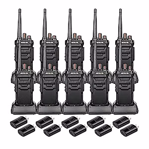 Retevis RT48 Walkie Talkie Waterproof,Walkie Talkies for Adults,Long Range,Rugged,Portable FRS Two-Way Radios for Commercial Construction (10 Pack)
