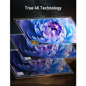 Paris Rhône Ultra 4K Projector,Native 4K Projector with WiFi 6 and Bluetooth 5.0,12w*2 3D Soundscape,600 ANSI Lumens, Android TV,Auto Focus/Keystone, Home Projector Compatible with iOS/Android/HDMI/TV