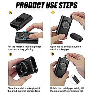 Aluminium Grinder-Kitchenware decorative box (black)