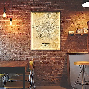 TANOKCRS Ravenna Italy Wall Art Vintage Print Poster Map Artwork Travel Souvenir Gift Home Decor 9x11 Inches Unframed