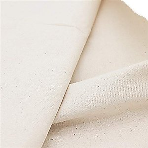 LOVOUS® Nature Linen Needlework Fabric, Plain Solid Colour Linen Fabric Cloth Hemp Jute Fabric Table Cloth Garments Crafts Accessories, 20 by 62-Inch (Color 1)