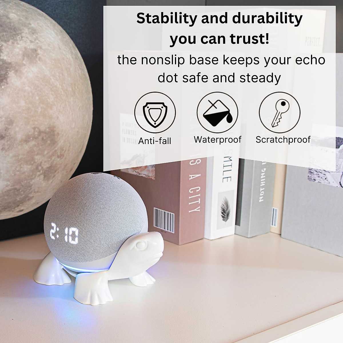 Turtle Echo Dot Holder Stand for Echo Dot 4th/5th Generation, Unique Alexa Holder, Turtle Alexa Stand Holder Mount, Accessories Speaker, dot Stand Holder for Alexa Echo dot, Amazon Echo dot Holder
