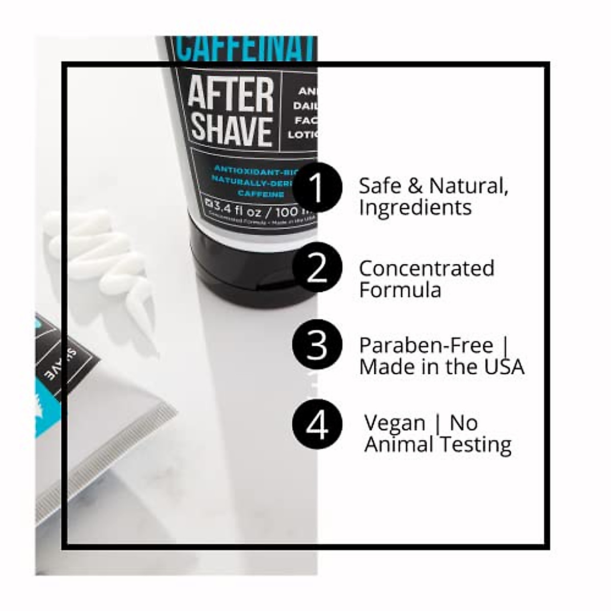 Pacific Shaving Company Caffeinated Aftershave - Helps Reduce Appearance of Redness, With Safe, Natural, and Plant-Derived Ingredients, Soothes Skin, Paraben-Free, Made in USA, 7 oz