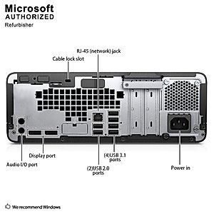 HP ProDesk 600 G3 Small Form Factor PC, Intel Core Quad i5 6500 up to 3.6 GHz, 16GB DDR4, 1TB SSD, WiFi, BT 4.0, VGA, DP, Win 10 Pro 64-Multi-Language Support English/Spanish/French(Renewed)