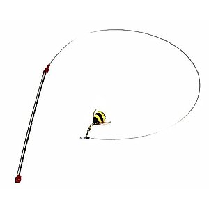 Go Cat Da Bee Teaser Wand from The Maker of Da Bird and Cat Catcher - Gold Glitter Wand