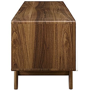 Modway Tread Mid-Century Modern 59 Inch TV Stand, 59", Walnut White