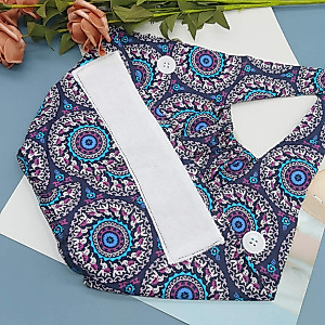 WAINIS 6 Pcs Cute Cotton Printed Working Cap with Button Sweatband Adjustable Tie Back Bouffant Hat for Women Men