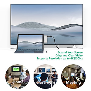 Surface Pro 4/5/6 USB Hub Docking Station, Surface Pro Hub Adapter with 1xUSB3.0 + 2X USB2.0 Ports, SD + TF Card Slot, 4K@30Hz HDMI Port Converter Accessories for Microsoft Surface Pro 6/5/4