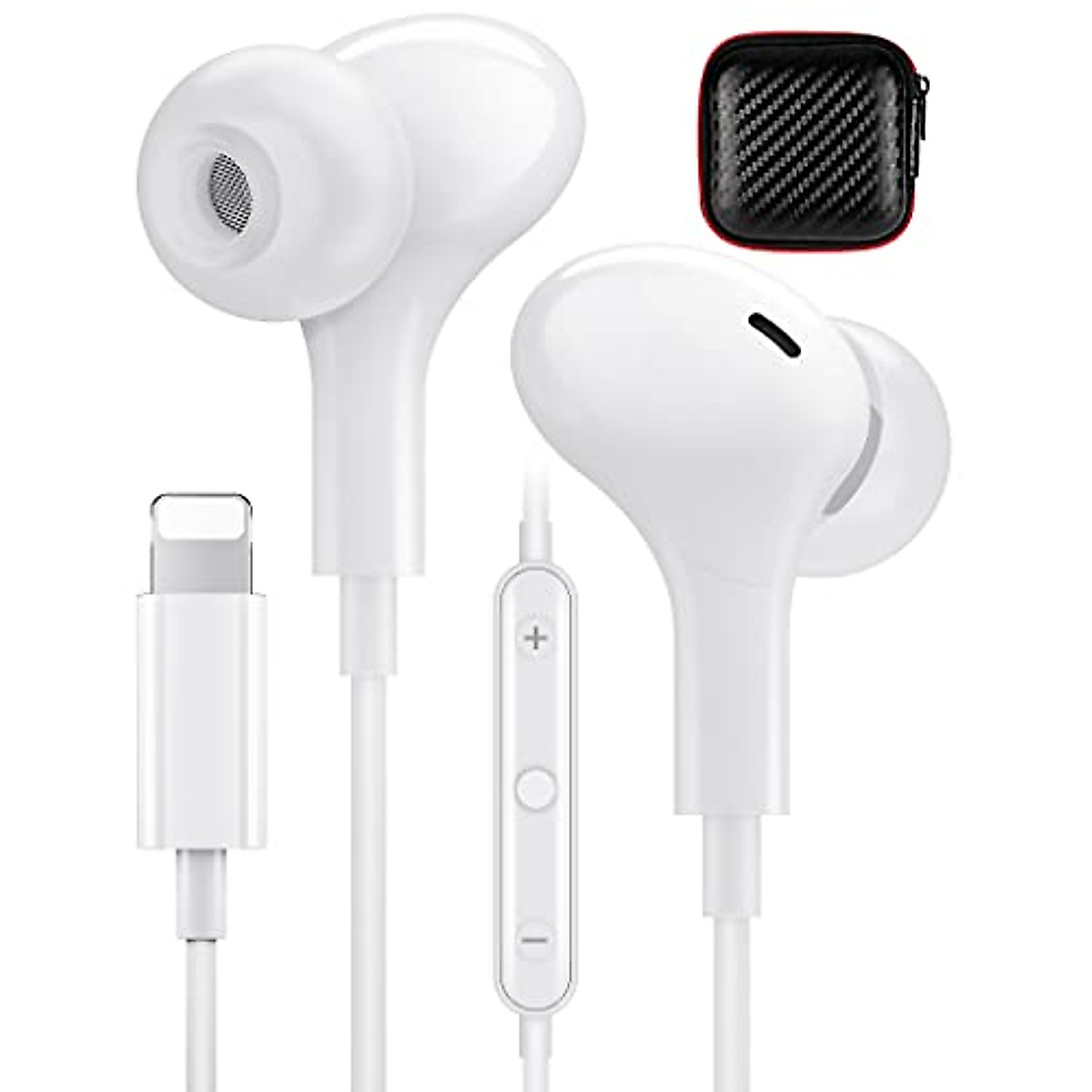 Headphones for Apple iPhone 13 14 Pro Max 12 Mini 11 XR SE3, MFi Certified Magnetic Wired Earbuds HiFi Stereo with Lightning Connector Noise Canceling in Ear Earphones with Microphone in-Ear Headsets