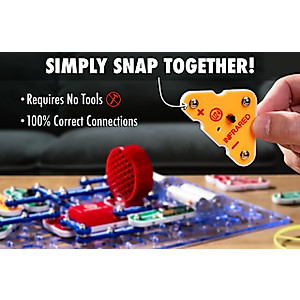 Snap Circuits LIGHT Electronics Exploration Kit | Over 175 Exciting STEM Projects | Full Color Project Manual | 55+ Snap Circuits Parts | STEM Educational Toys for Kids 8+,Multi