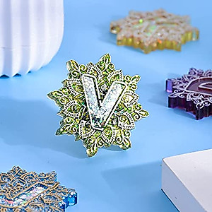 Letters Molds Resin 26 Molds Keychain Alphabet Molds Silicone for Resin Molds Home DIY Rolling Tray Cover (Blue, One Size)