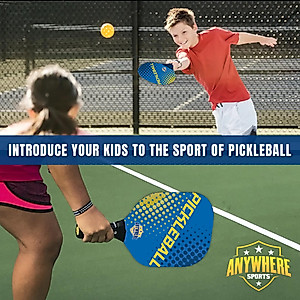 Ultimate Youth Pickleball Set with Net, Paddles, and Balls - Start Playing Pickleball Today with This Complete Junior Kit for Boys and Girls Ages 5 to 12
