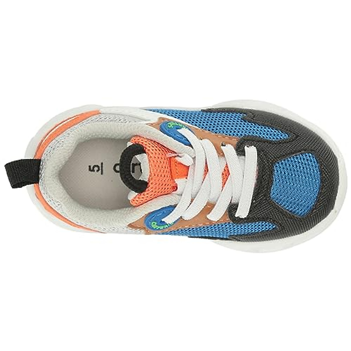 Carter's Kids Adusa Light-Up Sneaker, Blue/Orange, 7 US Unisex Toddler