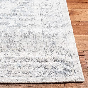 Safavieh Restoration Vintage Collection 8' x 10' Grey/Ivory RVT707F Handmade Distressed Wool & Viscose Area Rug