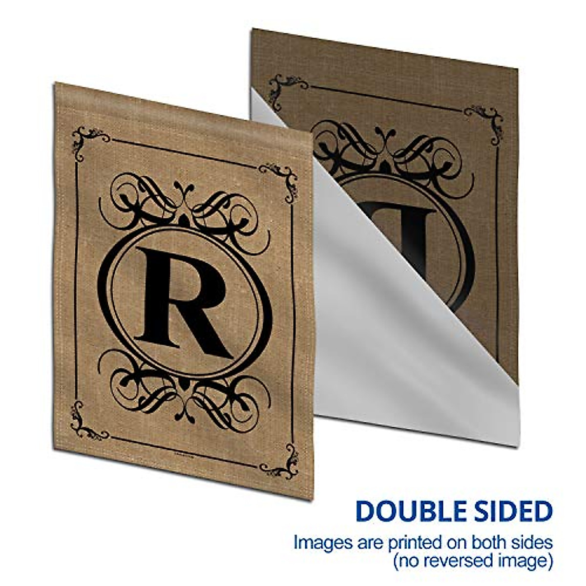 Anley Classic Monogram Letter R Garden Flag, Double Sided Family Last Name Initial Yard Flags - Personalized Welcome Home Decor - Weather Resistant & Double Stitched - 18 x 12.5 Inch