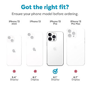 Speck iPhone 13 Pro Case - Drop Protection & Scratch Resistant, Compatible with MagSafe Case for iPhone13 Pro - Slim Design with Soft Touch Coating - Aurora Purple, Cathedral Grey CandyShell Pro