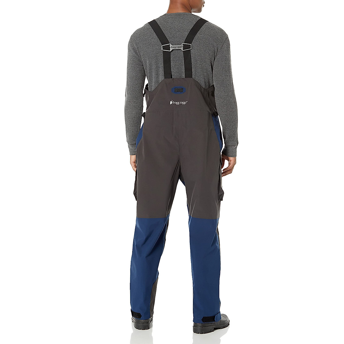 FROGG TOGGS Men's Pilot II Guide Waterproof Breathable Rain Bib, Large, Dust Blue/Slate