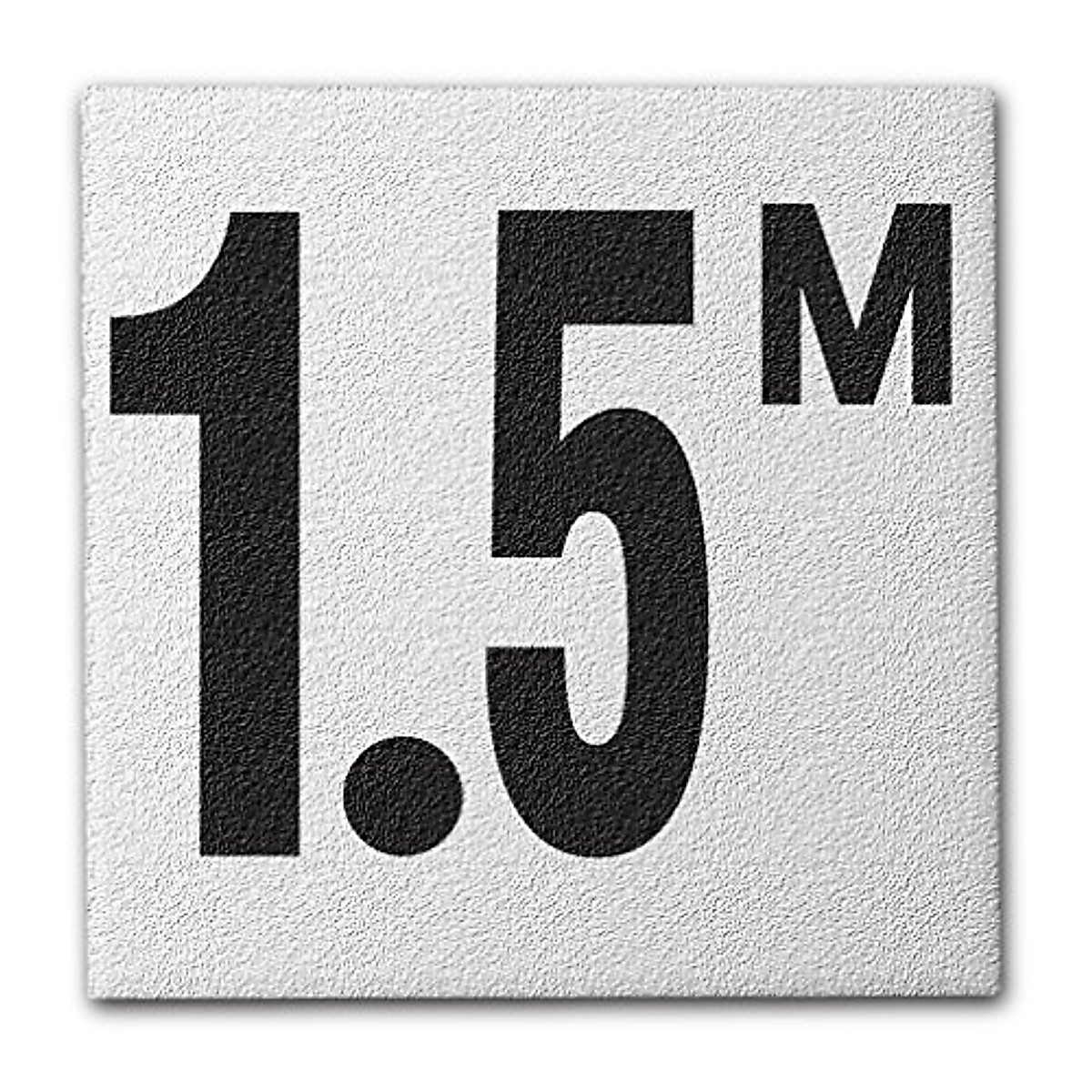 Ceramic Swimming Pool Deck Depth Marker " 1.5 M " Abrasive Non-Slip Finish, 4 inch Font