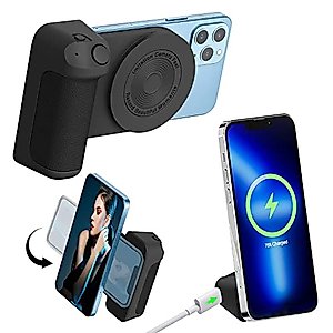 AZURAOKEY Smartph Camera Shutter Remote Handle Selfie Stands 3 in 1 Camera Holr Grip Type-C Charging Multifunctional Camera Holr Grip Anti-Shake for Android/