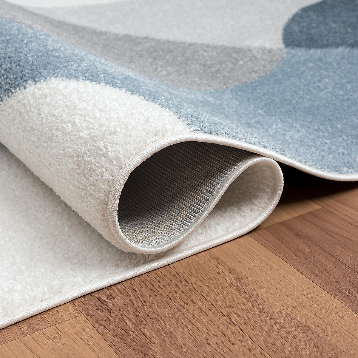 Abani Rugs Cream and Pink 4 ft. X 6 ft. Contemporary mid-Century Rug with Beige and Pink Geometric Circle. Minimalistic Design Rectangular Area Rug. Turkish Stain Resistant Area Rug.