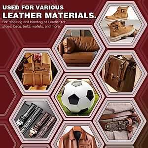 Viomis 30g Leather Glue, Special Fabric Adhesive for Leather craft, Shoe Repair, Furniture Upholstery, DIY | Strong Bonding Permanent Clear Washable for Genuine Leather Clothing Bags Seats Sofa and PU