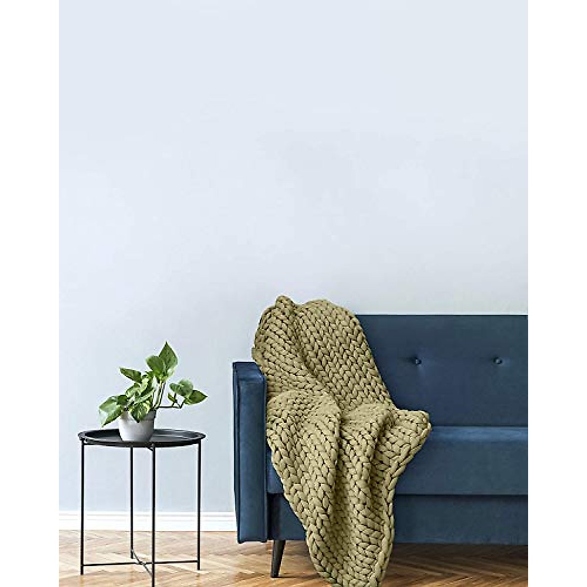 Donna Sharp Throw Blanket - Chunky Knit Sage Contemporary Decorative Throw Blanket with Over-Sized Loop Pattern