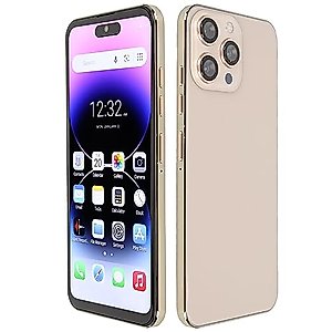 Yunseity Unlocked Smartphone I14promax, 6.6 Inch FHD Screen 2.4G 5G Dual Band WiFi Cellphone for Android13, 8GB RAM 256GB ROM, 8MP 24MP Cameras, MT6735 10 Core CPU, with Earbuds (US Plug)