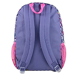 Trail maker 17 Inch Backpack with Side Pockets Backpack and Pencil Case Set for Women (Vintage Vibe Emojis)