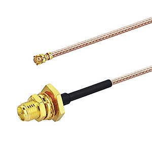 Bingfu Dual Band WiFi 2.4GHz 5GHz 5.8GHz 8dBi RP-SMA Male Antenna 30cm 12 inch RG178 U.FL IPX IPEX to RP-SMA Female Cable 2-Pack for WiFi Router Wireless Mini PCI Express PCIE Network Card Adapter