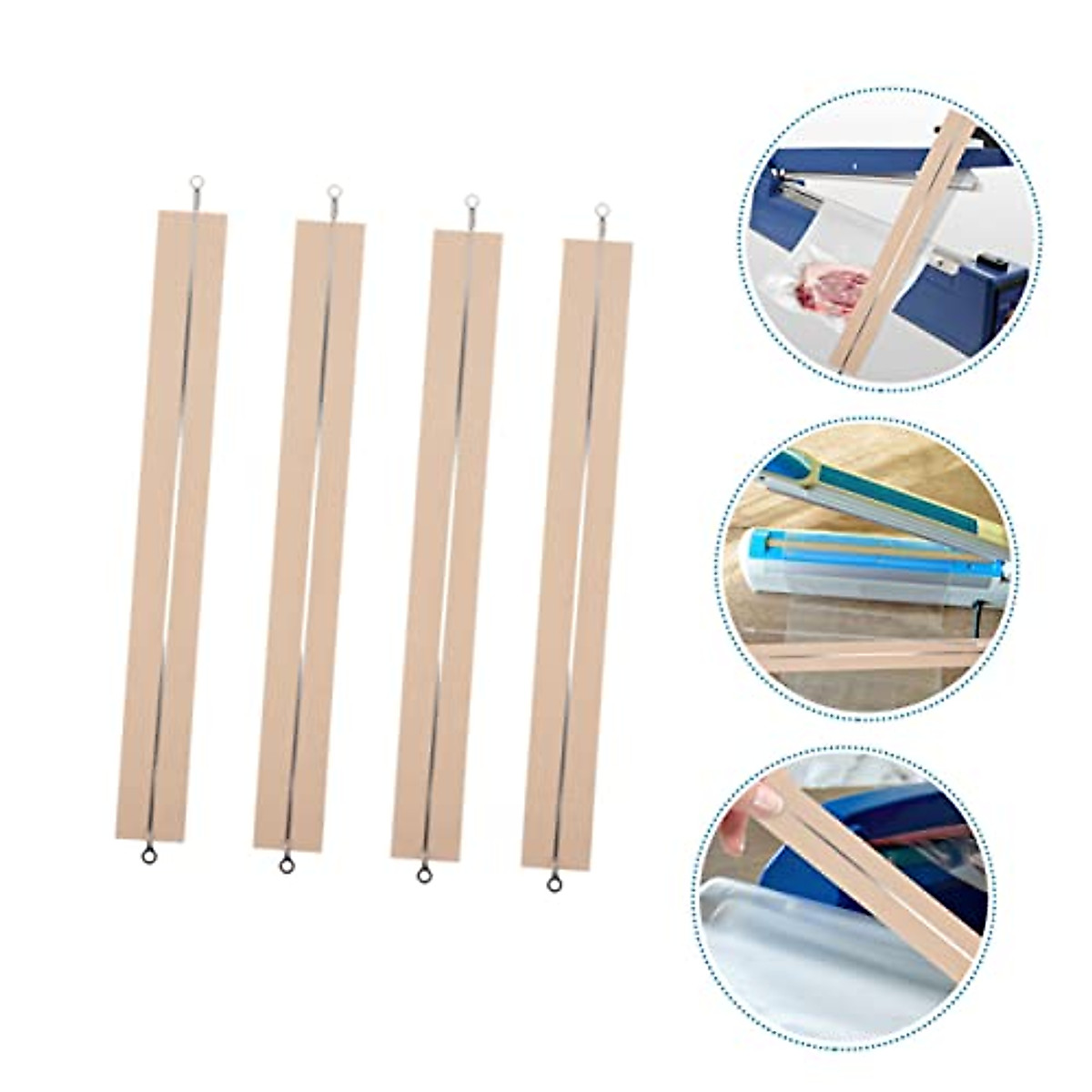 Heating Element 4pcs Mm Sealing Seal Element Re Sealer Impulse Spare Replacement Parts Hand Strip Elements Strips Kit Service Professional Machine Heat Heating