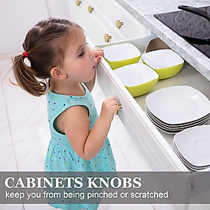 Ferraycle 25Pcs 1'' Solid Knobs Shoe Cabinets Knob and Pulls Cabinet Handles Metal Dresser Handles Modern Decorative Hardware for Cabinets Door Kitchen with Screws (Hexagon)