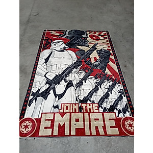 starwars Rug, Join The Empire Rug, Empire Propaganda Rug, Boy Room Rug, Fantastic Rug, Area Rug, Non Slip Rug coolVibesR114.5 140x200cm = 4.6 ft x 6.5 ft