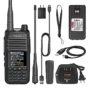 Talkpod A36Plus GMRS Handheld Radio，512 Channel Ham Walkie Talkies for Adult Long Range, AM AIR VHF UHF 7-Band Receive