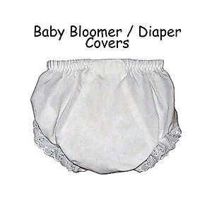 I Craft for Less Baby Diaper Covers Embroider Blank Bloomers- White - 12 months
