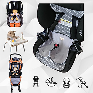 Crash and Flammability Tested,Child Car Seat Protector, Waterproof Anti Slip Piddle Pad for Infant Child Carseat, Booster, Stroller, Dining Chair (Black)