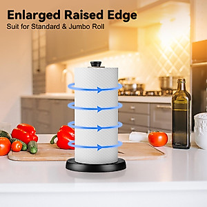 Sunflower Kitchen Paper Towel Holder - Yellow Home Kitchen Decor Accessories - Hegivoc Black Metal Farmhouse Large Towel Stand for Countertops - The Butterfly Lovers