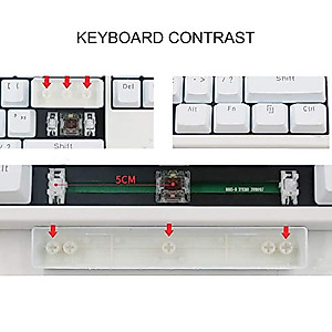 shlutesoy Keyboard Keycaps,104Pcs/Set Double Color Backlight Keycap for Cherry MX Mechanical Keyboard Black Red