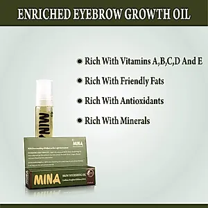 MINA iBrow Nourishing oil Stimulate Growth For Eyebrow, Eye Lashes, Hair, Skin Moisturizer(10 Ml)