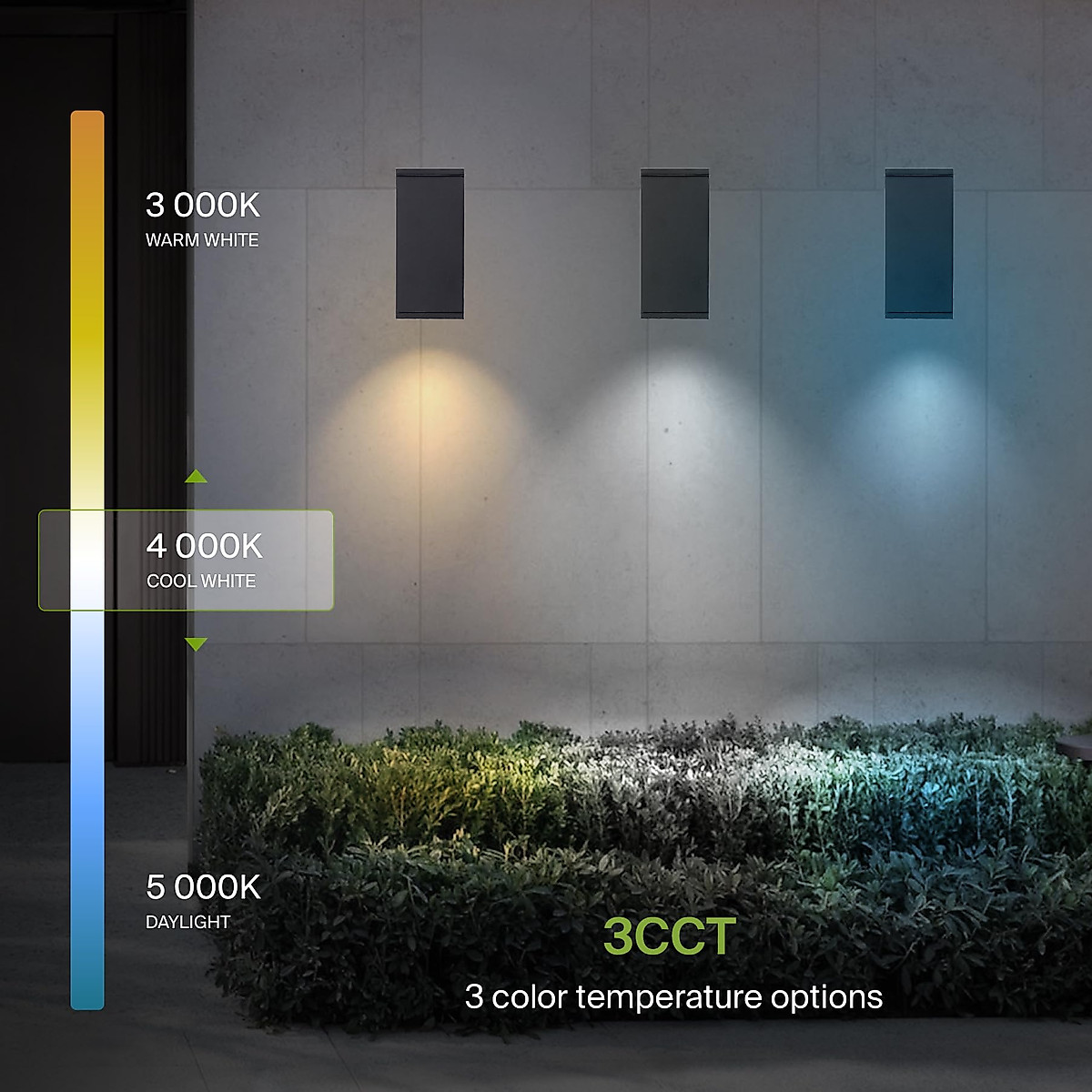 ASD LED Up Down Wall Lights Cylinder Outdoor, Photocell Dusk to Dawn, 18W (120W Eq) 1500Lm 120-277V 3000K-4000K-5000K Options, Matte Black Exterior Wall Sconce, Wall Lantern, ETL & Energy Star