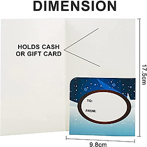 Christmas Gifts Card Money Holder in 5 Holiday Cute Festive Designs 30 Christmas Greeting Cards & 30 Envelopes,Christmas money holder with envelopes