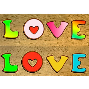 LOVE Cookie Cutter Set - Valentine Cookie Cutters,LOVE Shape Valentines Cookie Cutters for Baking,LOVE Set for Sandwich Cutter,Biscuit Cutter,Pastry Cutter(Valentines Day Cookie Cutters)