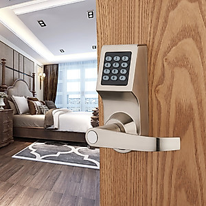 HENYIN Digital Door Lock,Unlock with M1 Card, Code and Key,Handle Direction Reversible (Card+Remote)