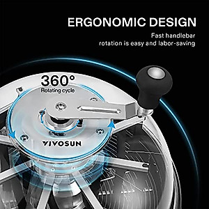 VIVOSUN 16 inch Bud Leaf Bowl Trimmer- Clear Visibility Dome, Sharp Stainless Steel Blades for Spin Cut & Solid Metal Gear Box, Hand Pruner Included (Upgraded Version)