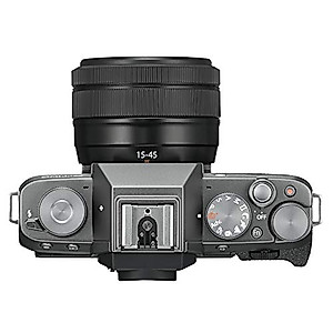 Fujifilm X-T100 Mirrorless Digital Camera w/XC15-45mmF3.5-5.6 OIS PZ Lens - Dark Silver (Renewed)