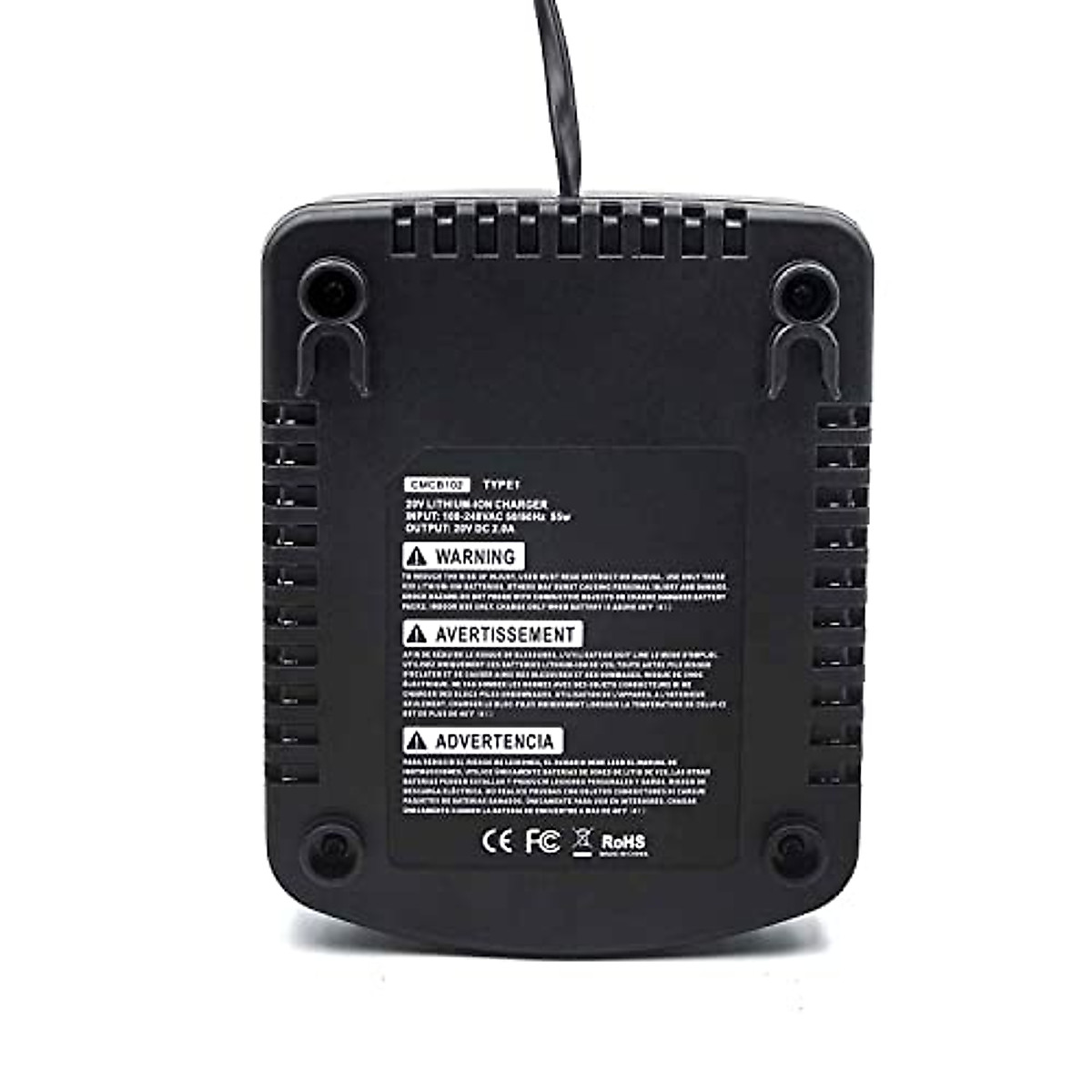 CMCB104 20V Battery Fast Charger with 2 USB Ports Compatible with 20V V20 Lithium Battery CMCB202 CMCB204 CMCB206 CMCB201 CMCB100 CMCB124 Power Tool Charger