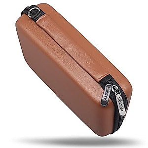 sisma 80 Switch Game Case Compatible with Nintendo Switch or PS Vita Games or SD Cards,Game Cartridge Holders Hard Shell Travel Storage Case Home Safekeeping, Brown