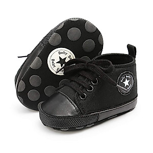 Tutoo Unisex Baby Boys Girls Star Sneaker Soft Anti-Slip Sole Newborn Infant First Walkers Cotton Shoes