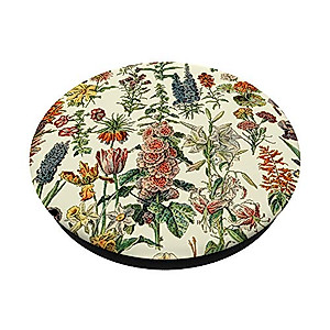 Cute Flowers Vintage Botanical Floral Illustration PopSockets Swappable PopGrip